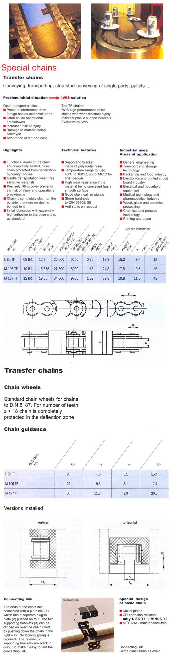 PRODUCT Transfer chains : บริษัท อเมริกัน อินดัสเตรียล ซัพพลายส์ จำกัด ...