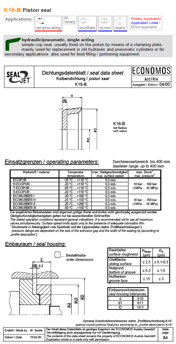 PRODUCT Piston seal K16-B : บริษัท เอสเคเอฟ-อีโคโนโมส ซีลลิ่ง โซลูชั่น ...