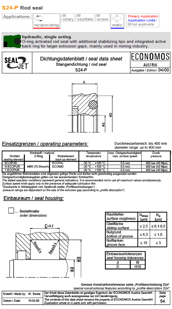 PRODUCT Rod seal S24-P : บริษัท เอสเคเอฟ-อีโคโนโมส ซีลลิ่ง โซลูชั่นส์ ...
