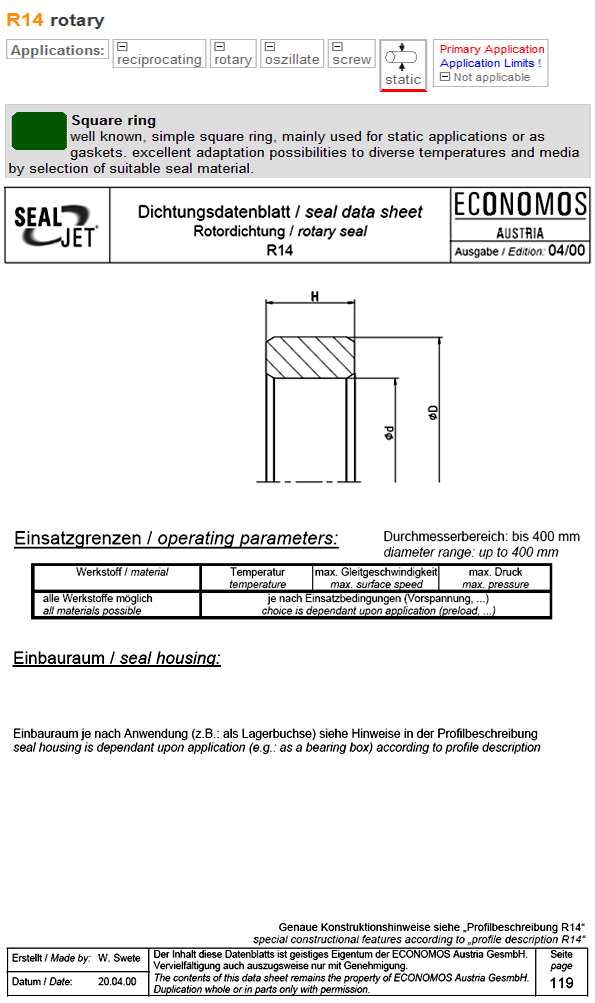 PRODUCT Rotary seal R14 : บริษัท เอสเคเอฟ-อีโคโนโมส ซีลลิ่ง โซลูชั่นส์ ...