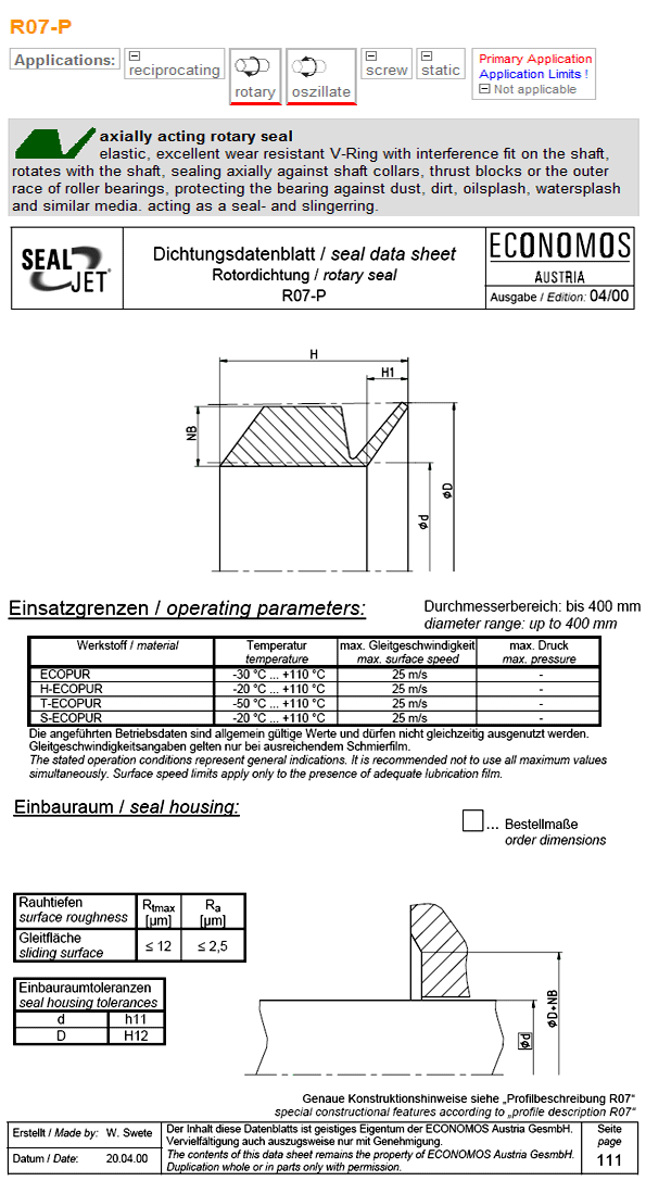 PRODUCT Rotary seal R07-P : บริษัท เอสเคเอฟ-อีโคโนโมส ซีลลิ่ง โซลูชั่น ...