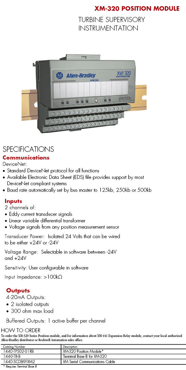PRODUCT XM-320 Position Module : บริษัท ร็อกเวล ออโตเมชั่น จำกัด ...