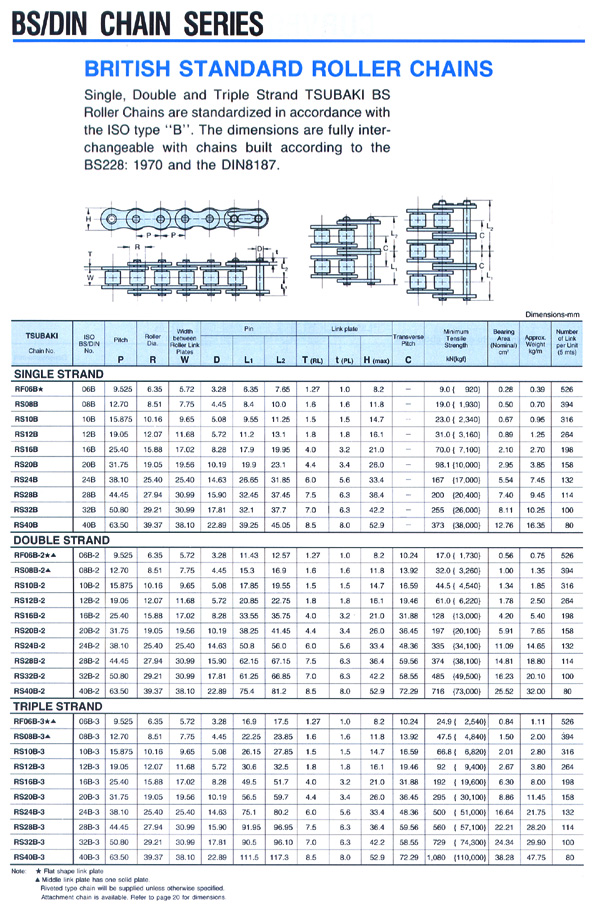 PRODUCT BS/DIN Chain Series : บริษัท กรุงไทยอุปกรณ์ จำกัด | Krung Thai ...