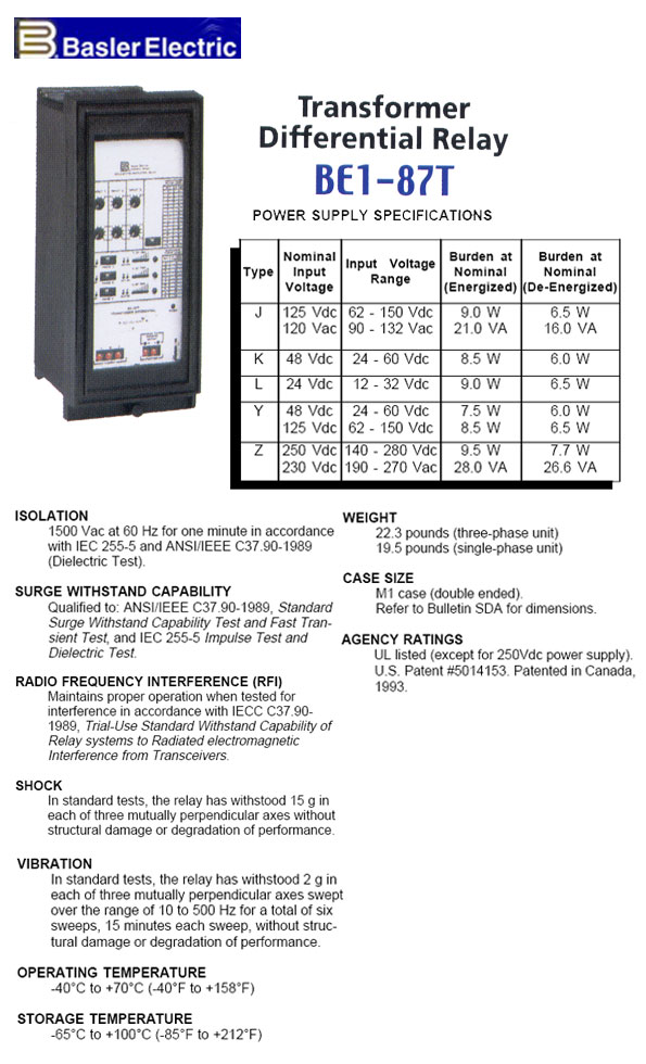 PRODUCT Transformer Differential Relay : บริษัท บาร์โคล-แอร์ (ประเทศไทย ...
