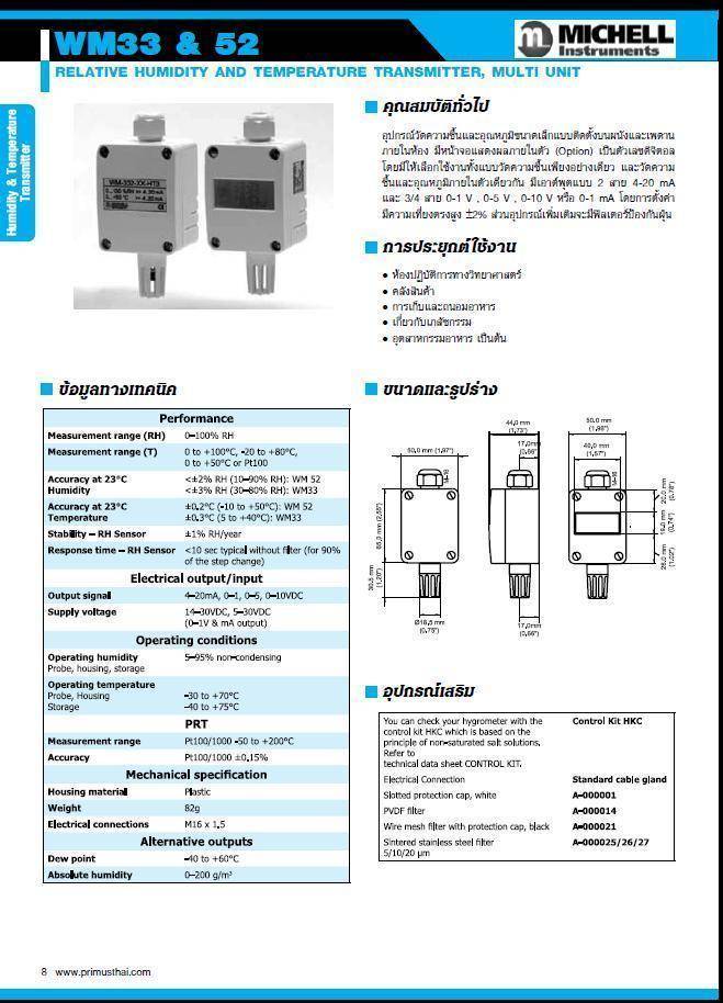 PRODUCT RELATIVE HUMIDITY AND TEMPERATURE TRANSMITTER, MULTI UNIT ...