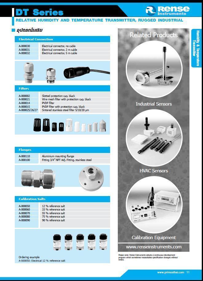 PRODUCT RELATIVE HUMIDITY AND TEMPERATURE TRANSMITTER, RUGGED ...