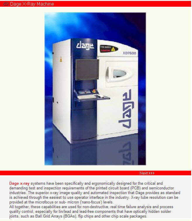 PRODUCT Dage X-Ray Machine : บริษัท สยาม อินทิเกรชั่น ซิสเต็มส์ จำกัด ...