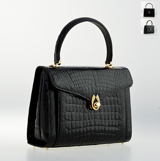 PRODUCT Black Leather handbags in rectangle base Shape : บริษัท นารายณ์ ...