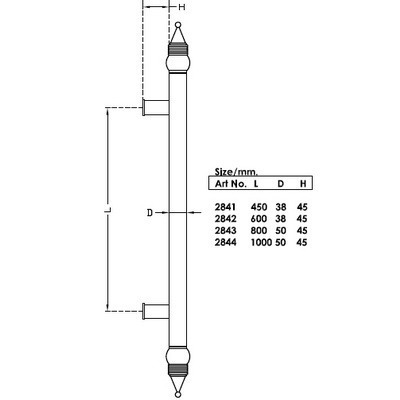 PRODUCT HD148 Pull Handle : บริษัท วี คิวบ์ จำกัด | V-Cube Co.,Ltd.
