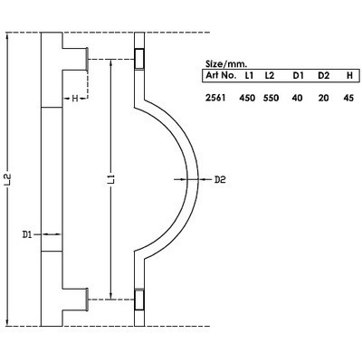 PRODUCT HD165 Pull Handle : บริษัท วี คิวบ์ จำกัด | V-Cube Co.,Ltd.