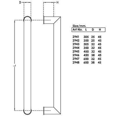 PRODUCT HD149 Pull Handle : บริษัท วี คิวบ์ จำกัด | V-Cube Co.,Ltd.