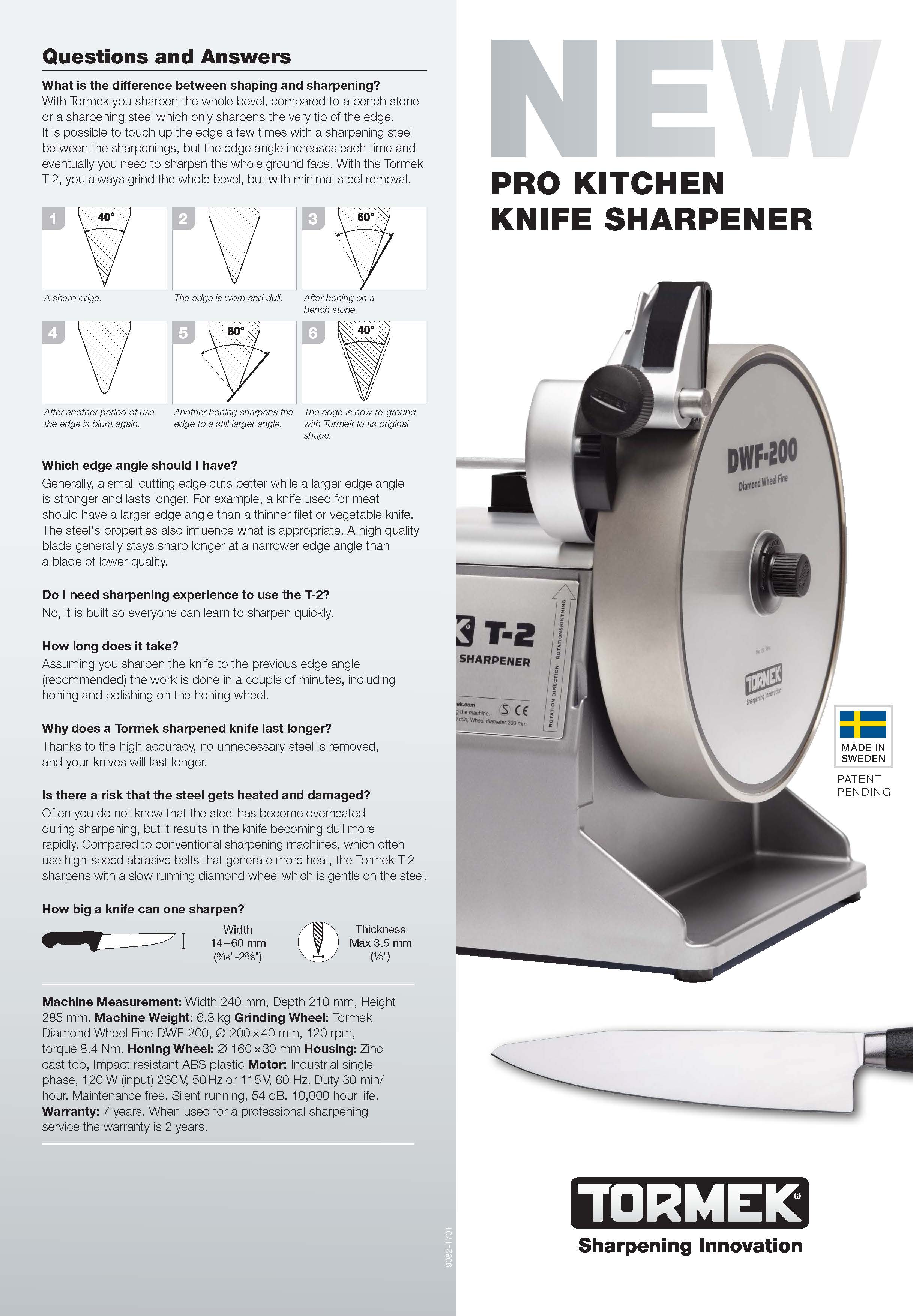 PRODUCT Tormek T2 PRO KITCHEN เครื่องลับมีดสำหรับพ่อครัวโดยเฉพาะ ...