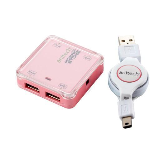 PRODUCT Anitech High-speed USB 2.0 Hub 4 ports B319 -Pink : Zeer Online ...
